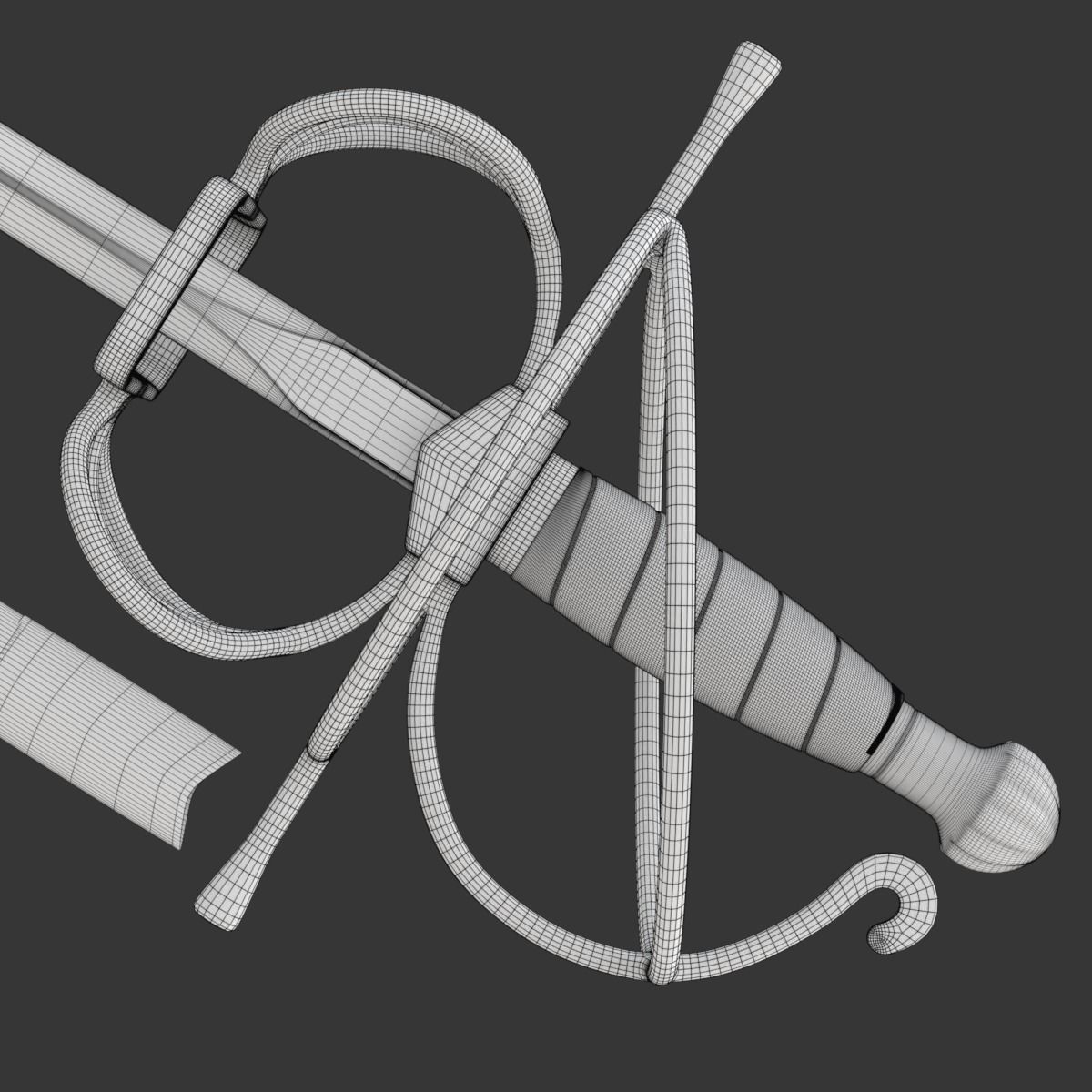 Medieval Fencing Sword 3D model | CGTrader