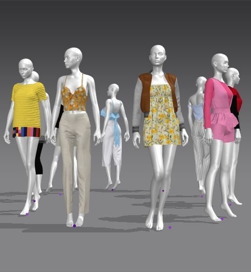 10 Fashion girls 3D model | CGTrader