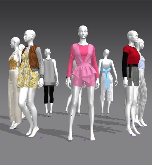 10 Fashion girls 3D model | CGTrader