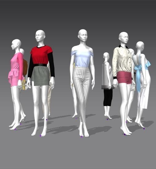 10 Fashion girls 3D model | CGTrader