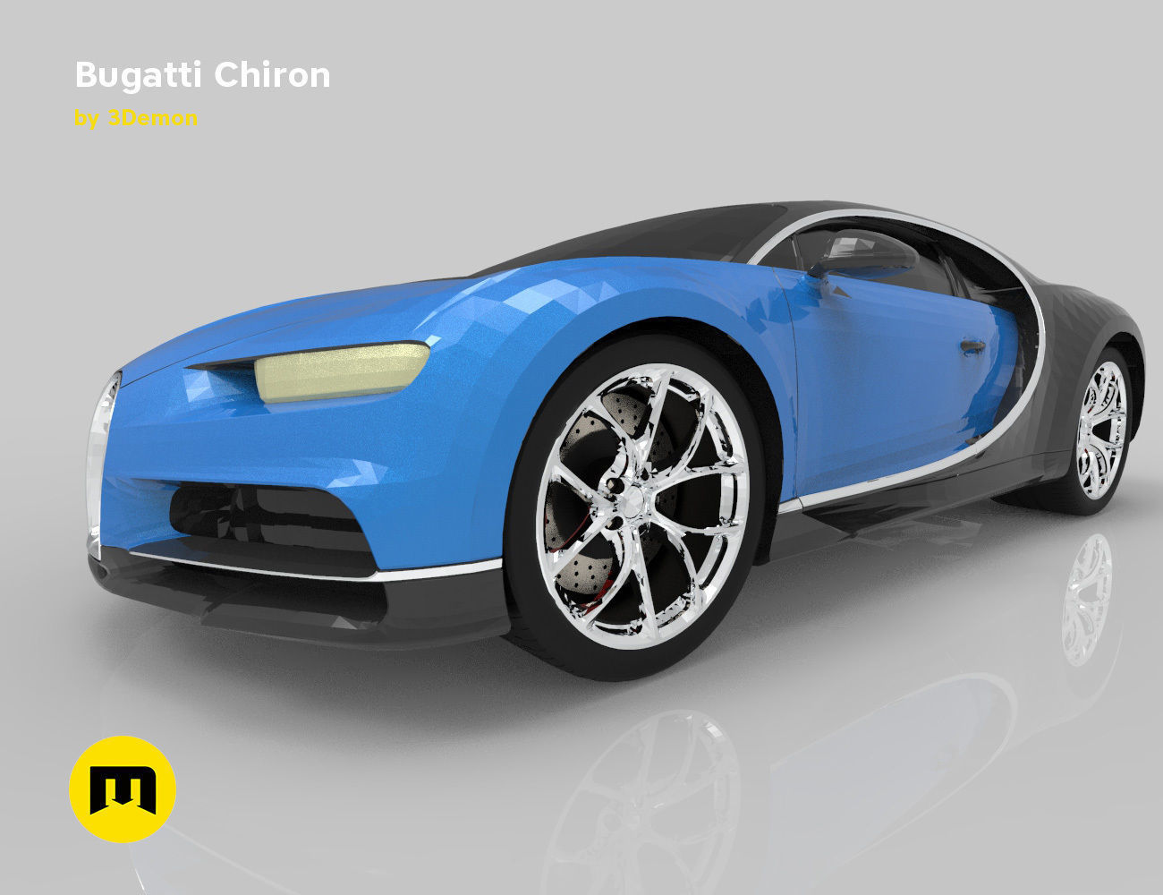 Bugatti chiron 3D model 3D printable | CGTrader