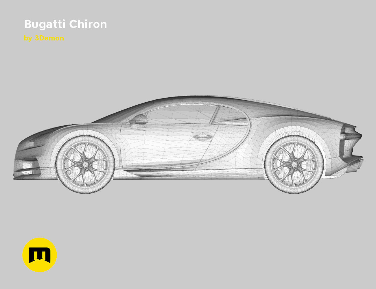 Bugatti chiron 3D model 3D printable | CGTrader