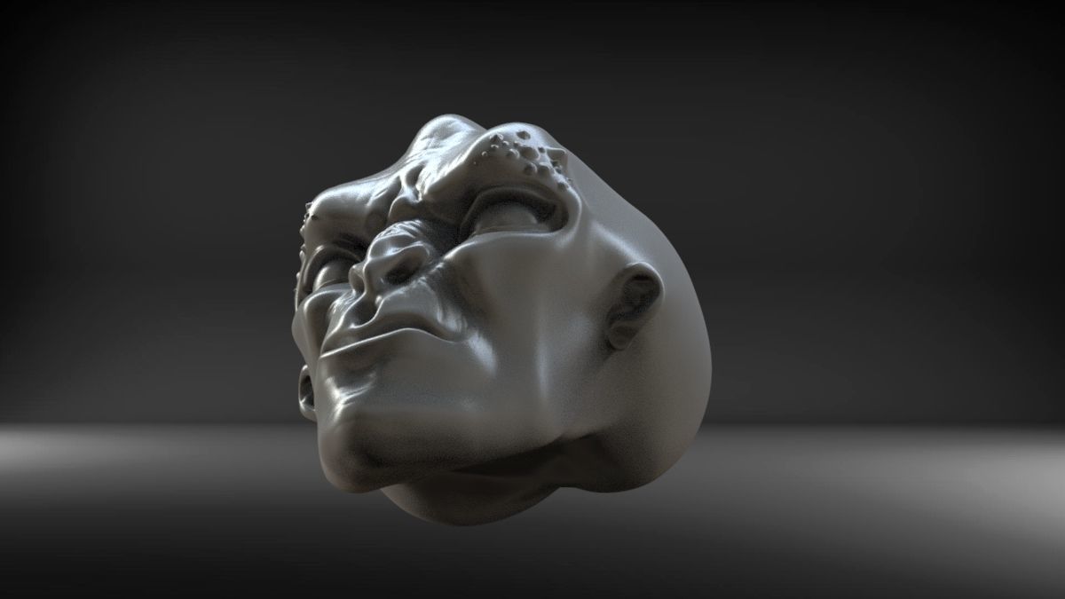 Alien head 3D model 3D printable | CGTrader