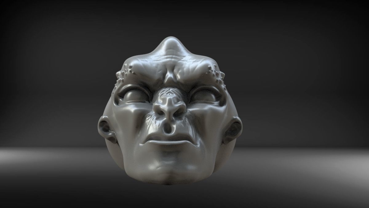 Alien head 3D model 3D printable | CGTrader