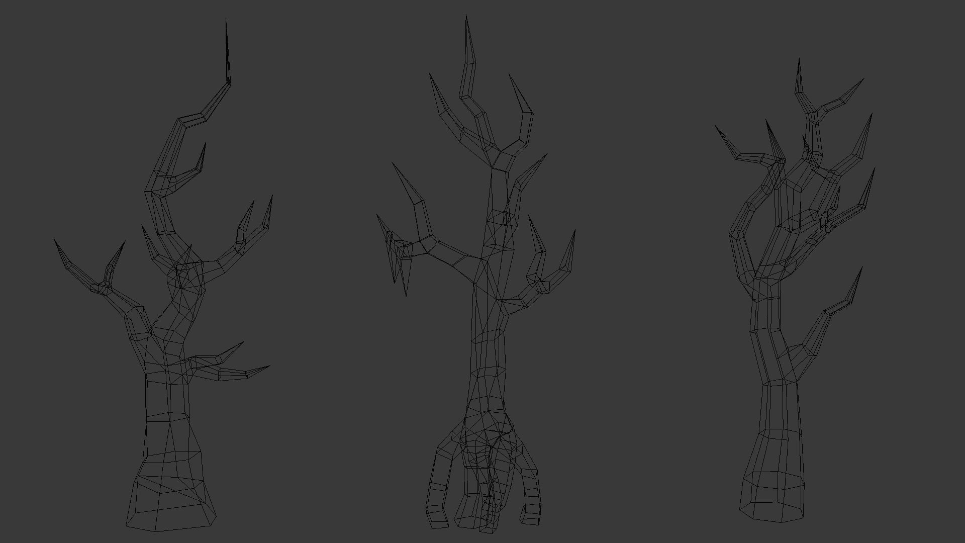 3D model Swamp Assets - Trees Pack Low-Poly Marsh VR / AR / low-poly ...