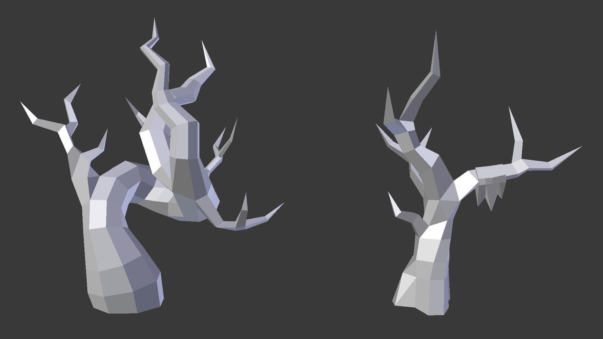 3D model Swamp Assets - Trees Pack Low-Poly Marsh VR / AR / low-poly ...