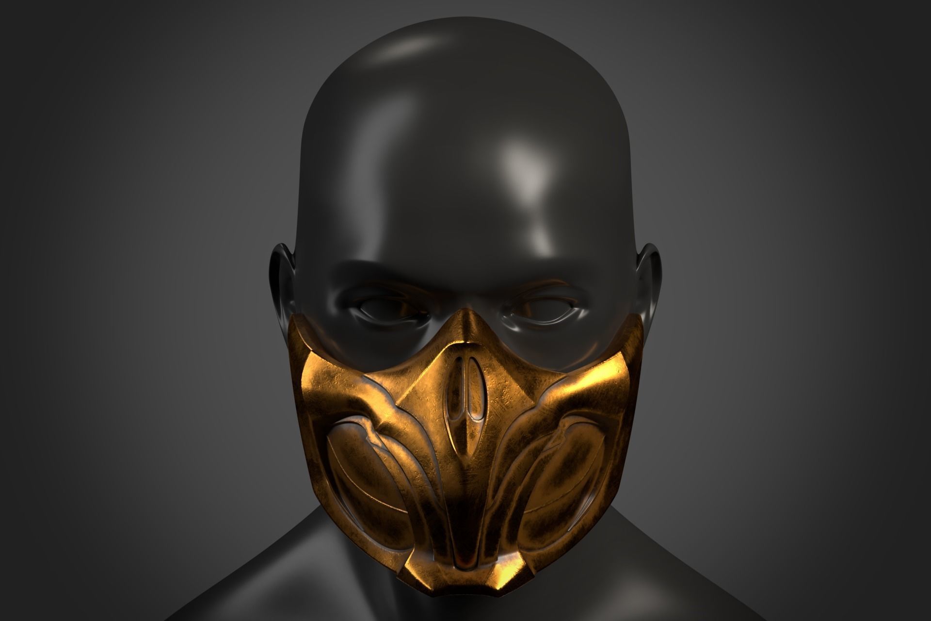 Scorpion Mask Mortal Kombat 11 3D model 3D printable | CGTrader