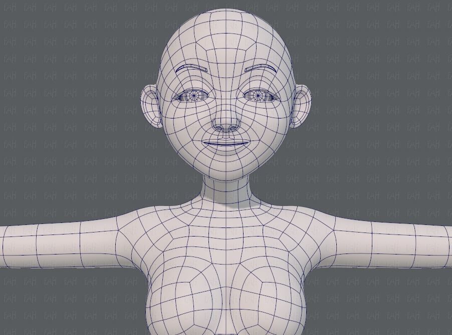 3D model Base mesh woman 16 VR / AR / low-poly | CGTrader