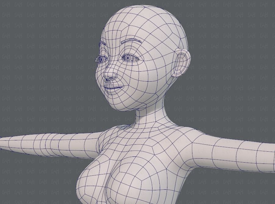 3D model Base mesh woman 16 VR / AR / low-poly | CGTrader