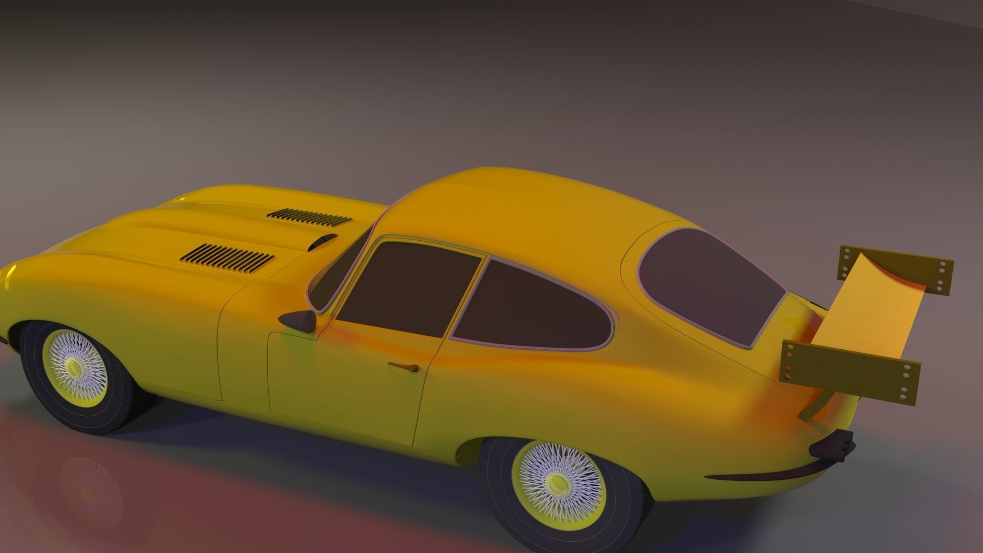 JAGUARR with air-lift-custem-spoiler free 3D model | CGTrader
