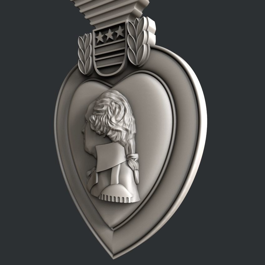 3d STL models for CNC router Purple Heart 3D model | CGTrader