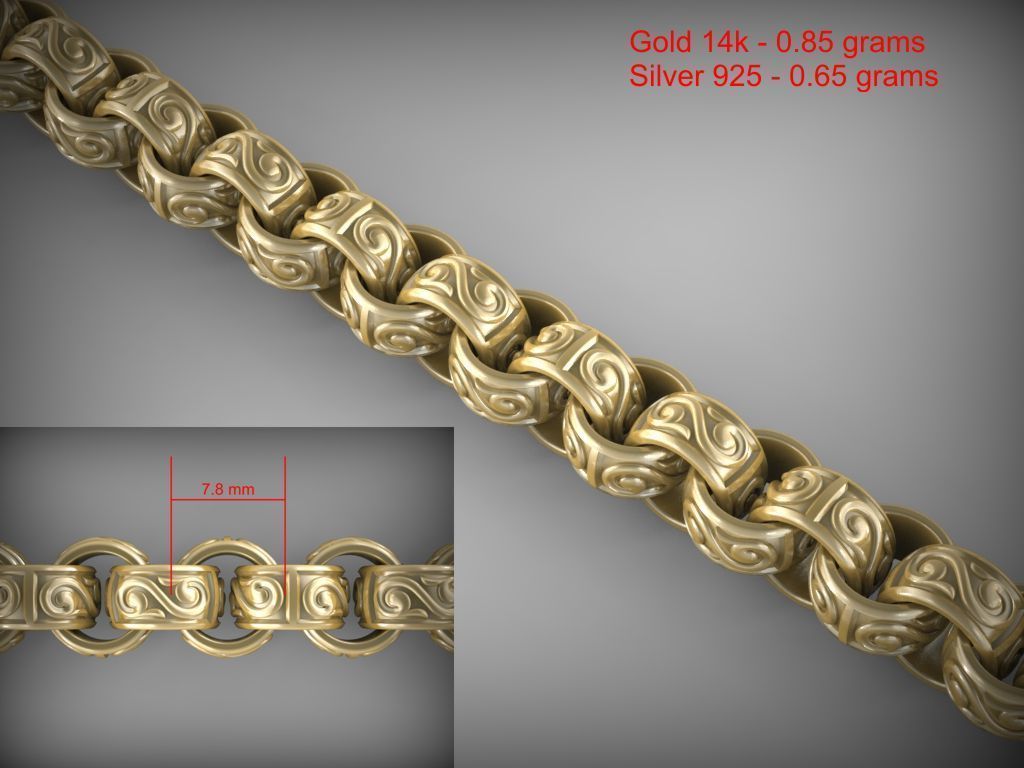 Chain Link 36 3D model 3D printable | CGTrader