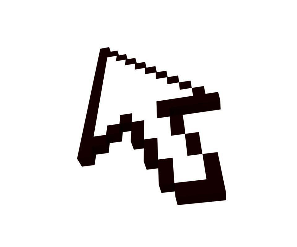 3D pixel computer mouse cursor free 3D model | CGTrader