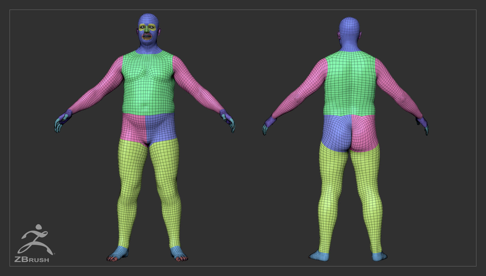 Overweight Male Basemesh 3D model | CGTrader