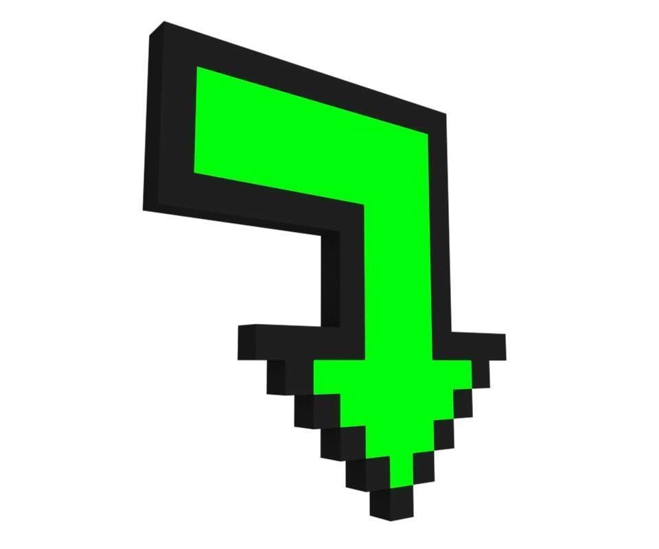 Pixelart pointer arrows 3D model free 3D model | CGTrader