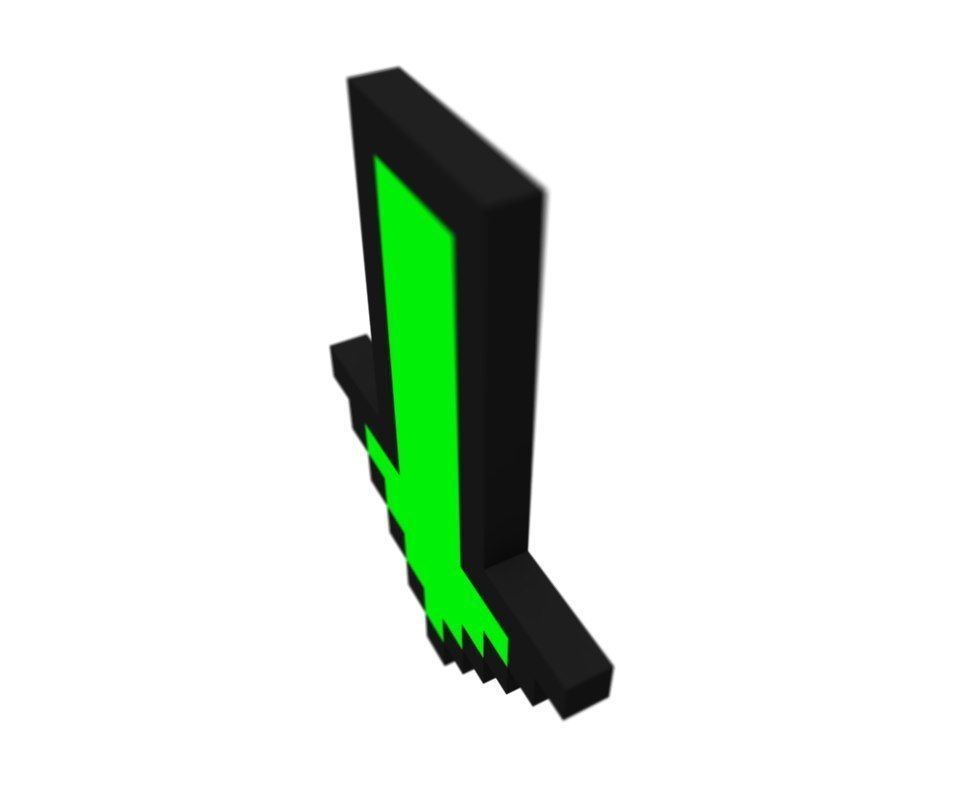 Pixelart pointer arrows 3D model free 3D model | CGTrader