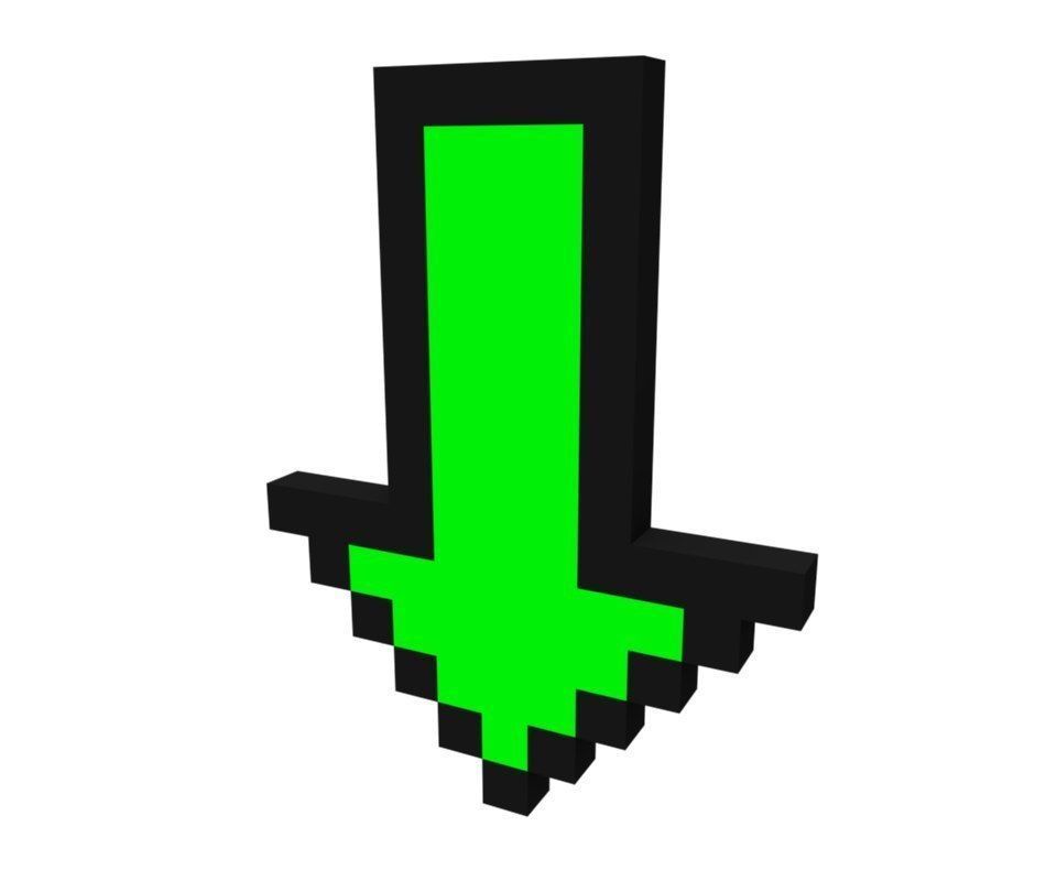 Pixelart pointer arrows 3D model free 3D model | CGTrader
