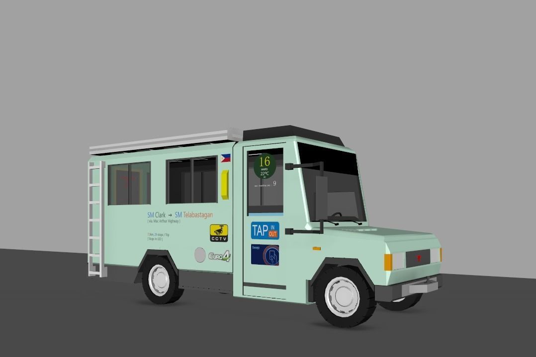 3D model Philippine Jeepney NEW Prototype VR / AR / low-poly | CGTrader