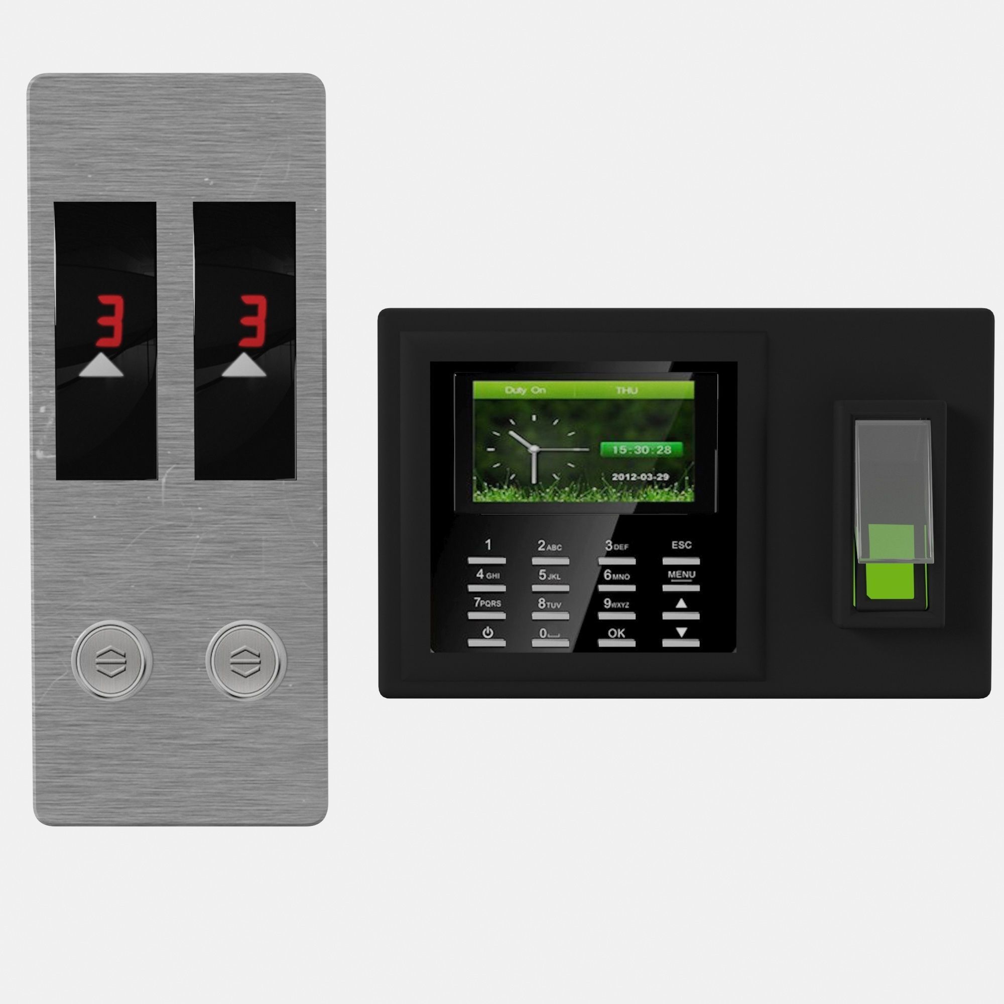 lift button 3D model | CGTrader