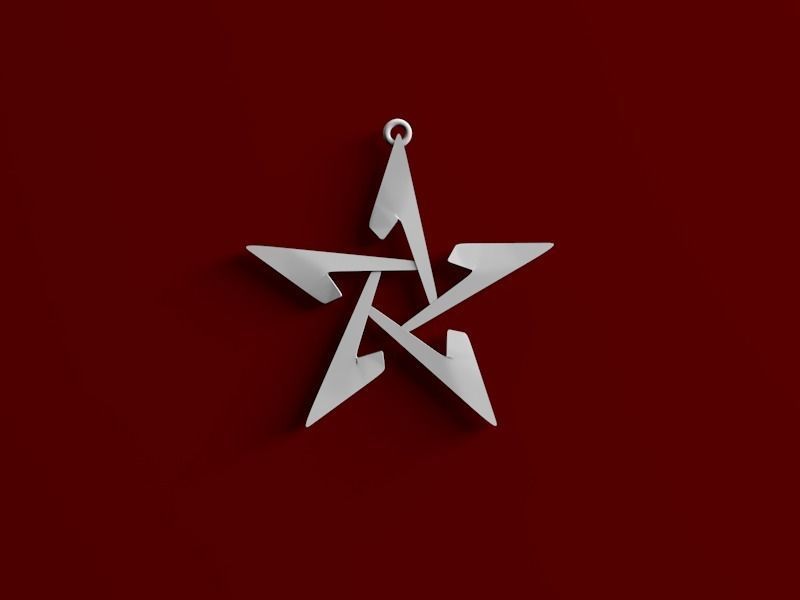 Keychain star 3D model 3D printable | CGTrader
