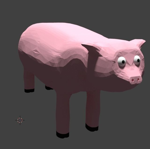 Pink pig free VR / AR / low-poly 3D model | CGTrader