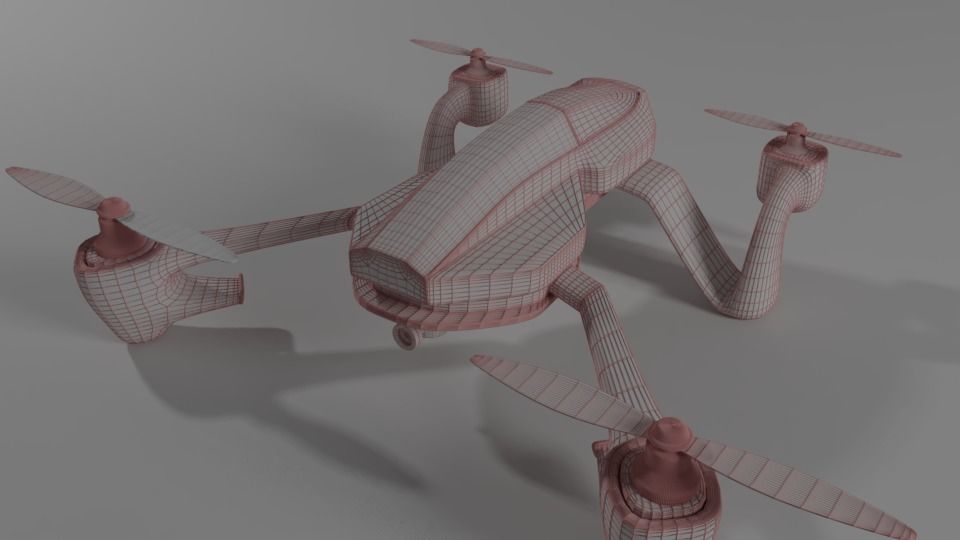 Drone with two propellers free 3D model | CGTrader