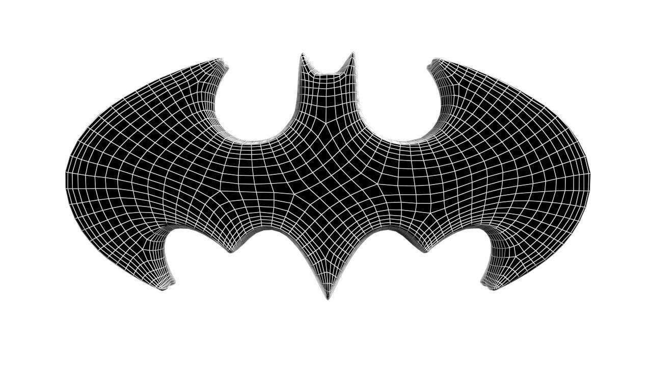 Batman Logo Type2 free VR / AR / low-poly 3D model | CGTrader
