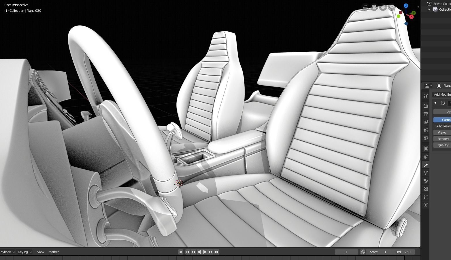 Sports Car Interior 3D model | CGTrader