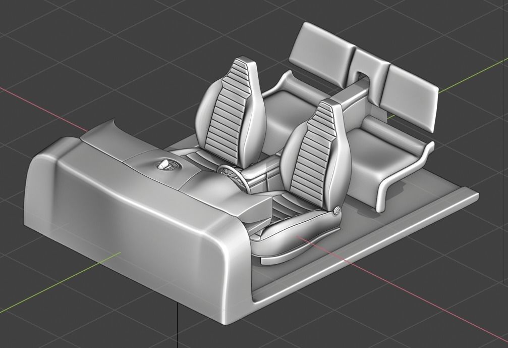 Sports Car Interior 3D model | CGTrader