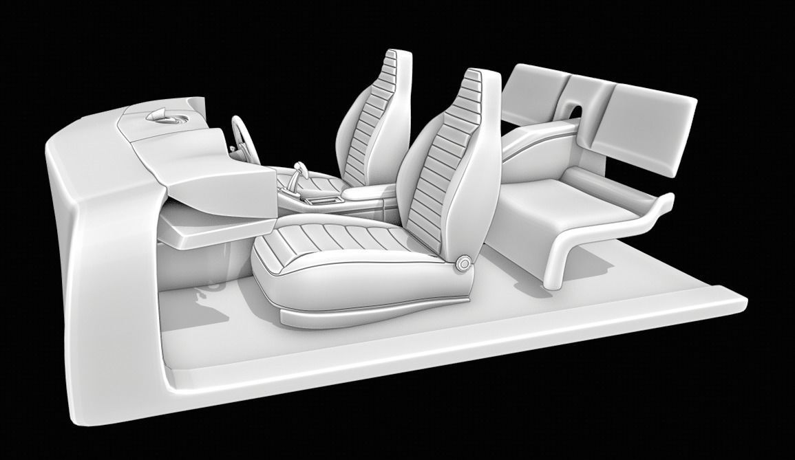 Sports Car Interior 3D model | CGTrader