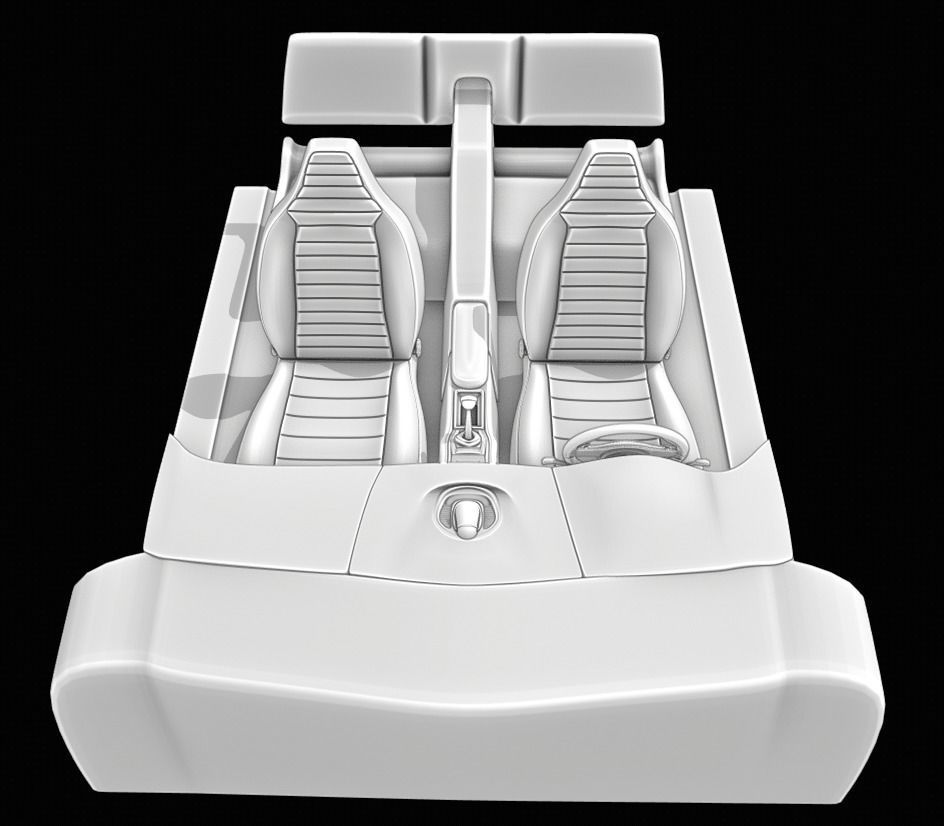 Sports Car Interior 3D model | CGTrader