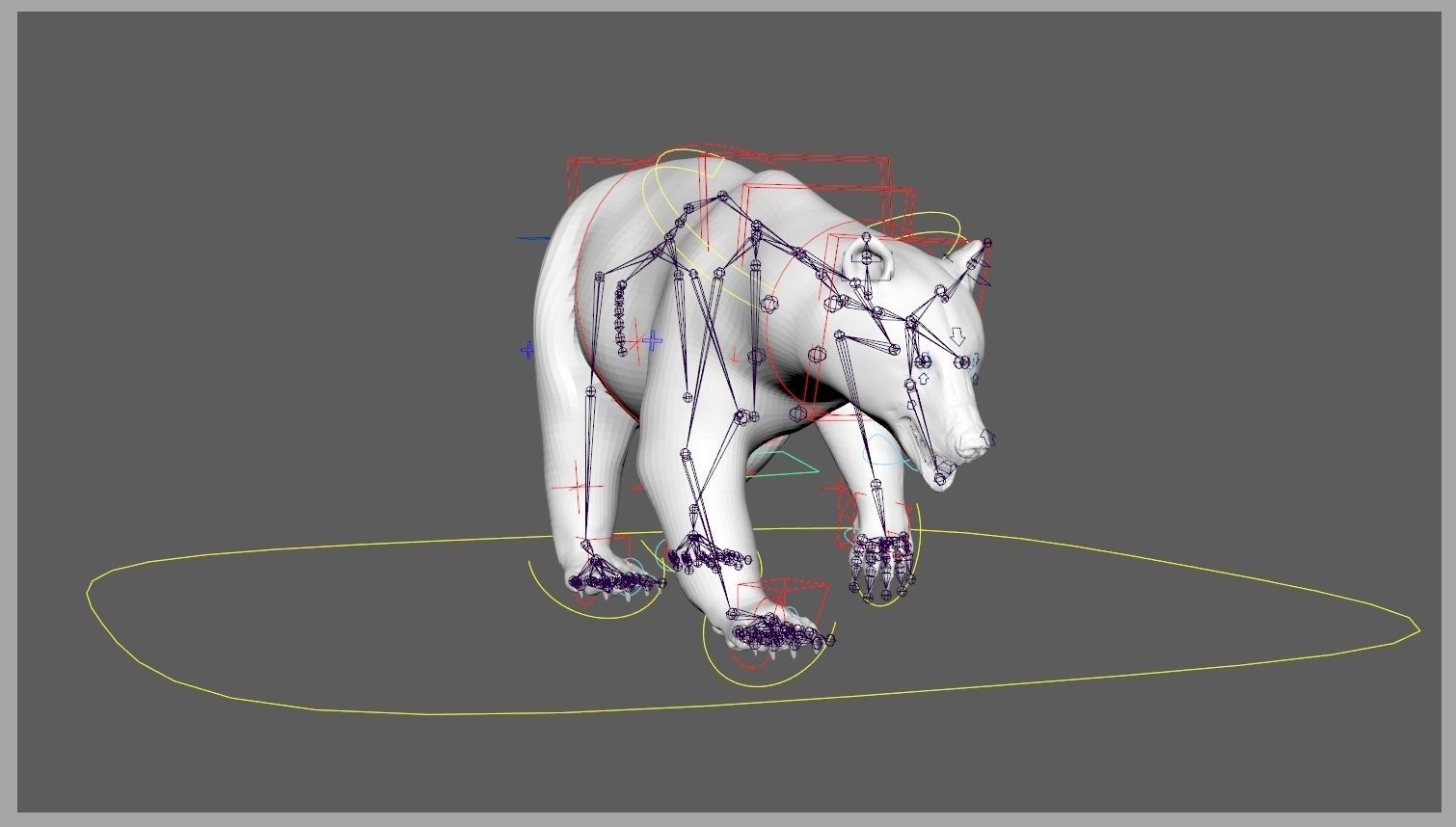 grizzly bear MODEL RIG ANIM 3D model animated rigged | CGTrader