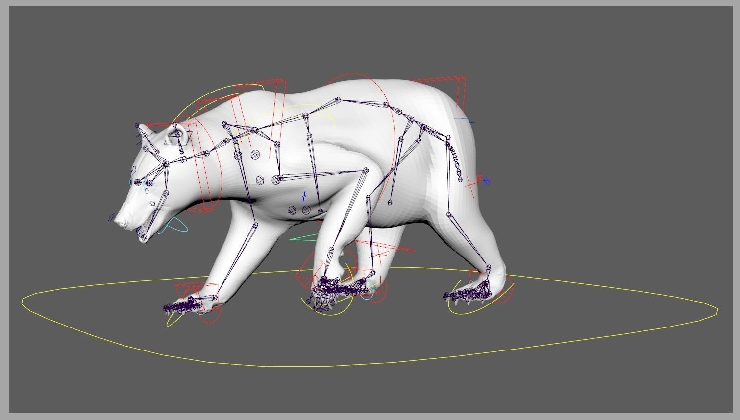 grizzly bear MODEL RIG ANIM 3D model animated rigged | CGTrader