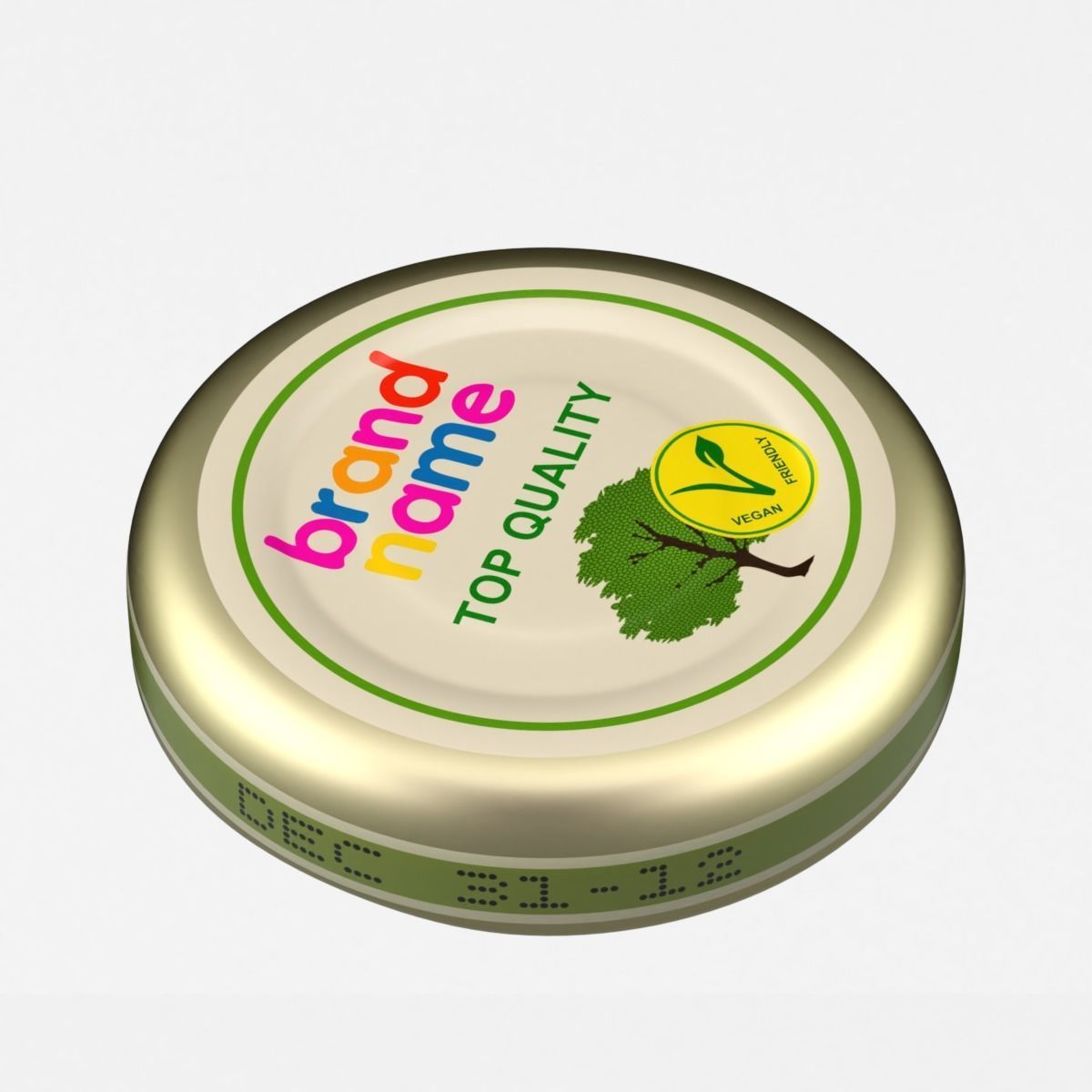 Mini Juice Glass Bottle Cap 3D model | CGTrader