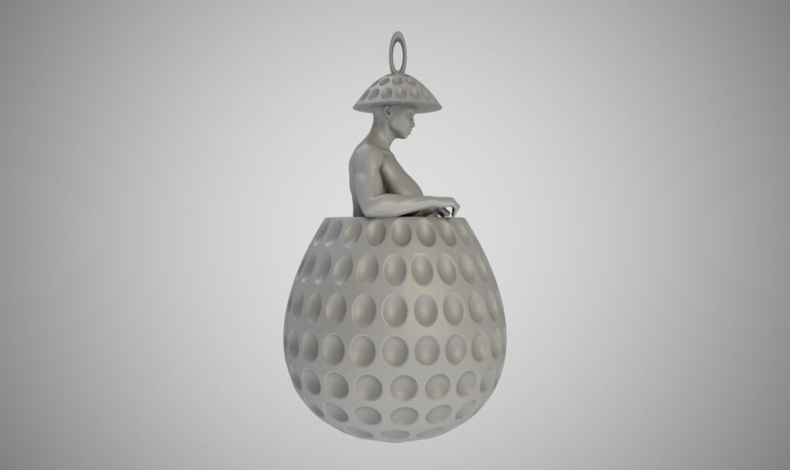 Hatching Girl Necklace 3D model 3D printable | CGTrader