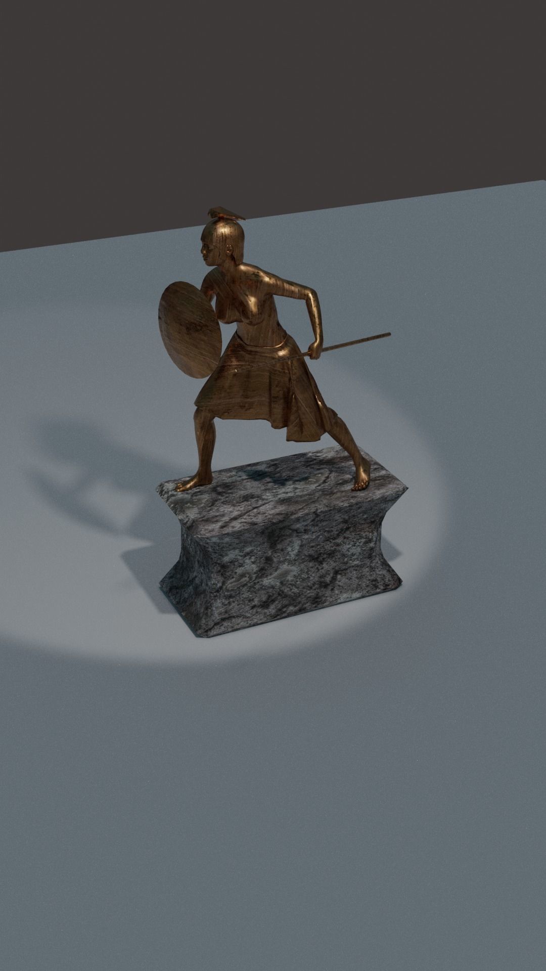 Copper statue 3D model | CGTrader