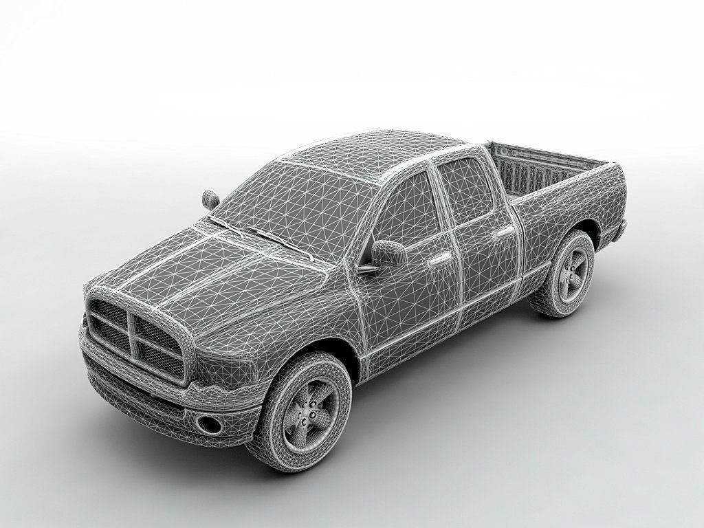 2004 Dodge Ram 1500 Pickup Quad Cab 3D model | CGTrader