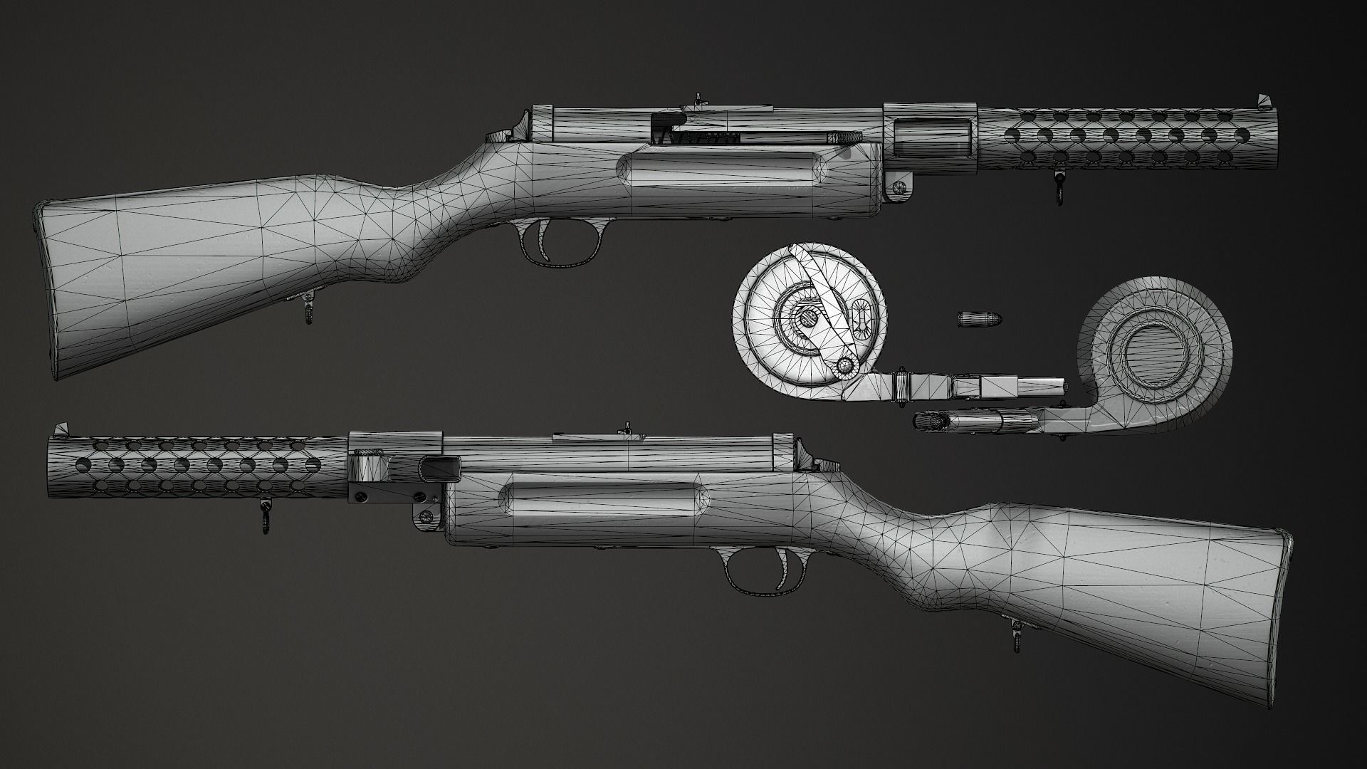 3D model PBR German Schmeissers MP 18 I VR / AR / low-poly | CGTrader