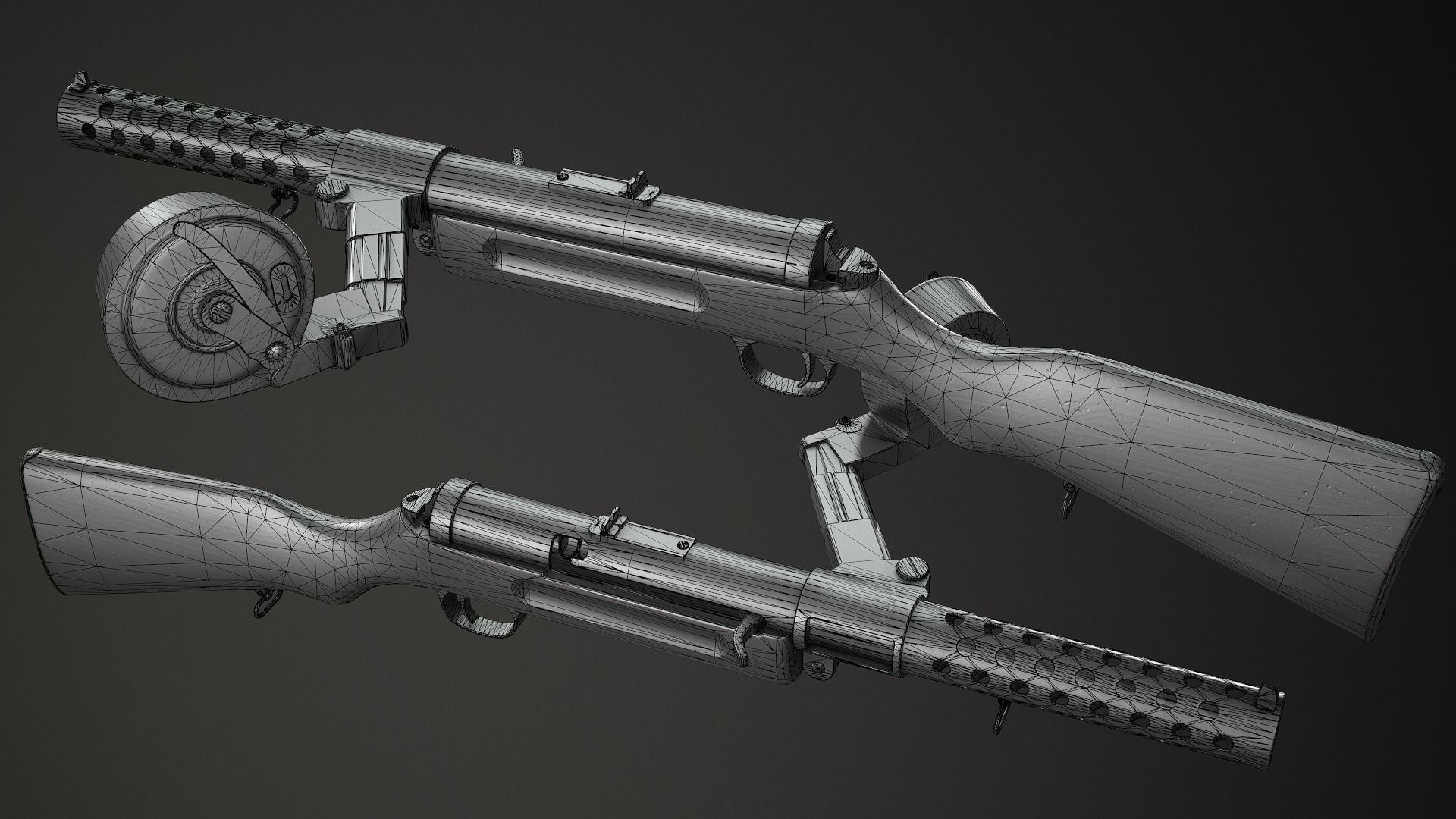 3D model PBR German Schmeissers MP 18 I VR / AR / low-poly | CGTrader