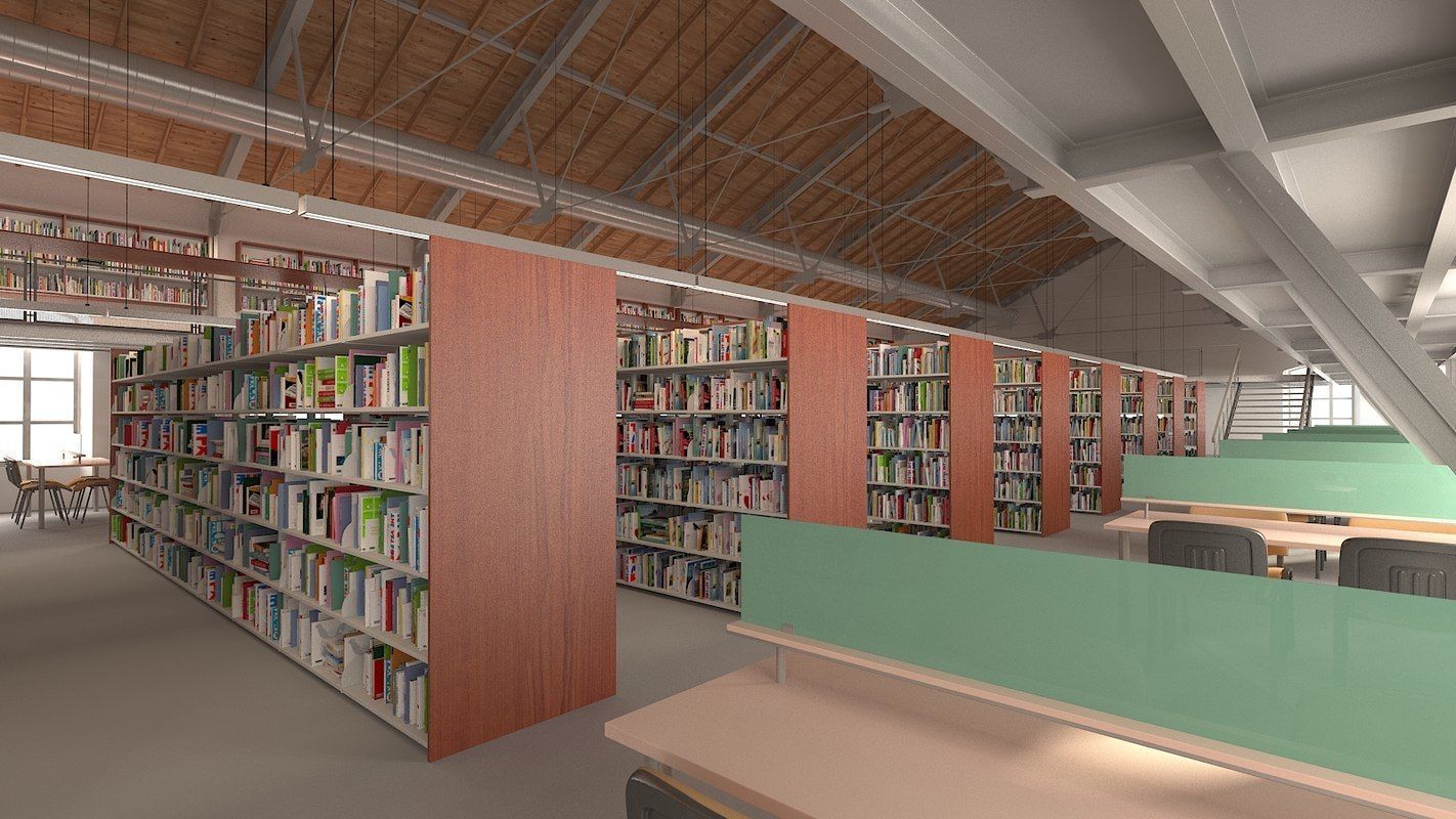 Library inside of 3D model | CGTrader