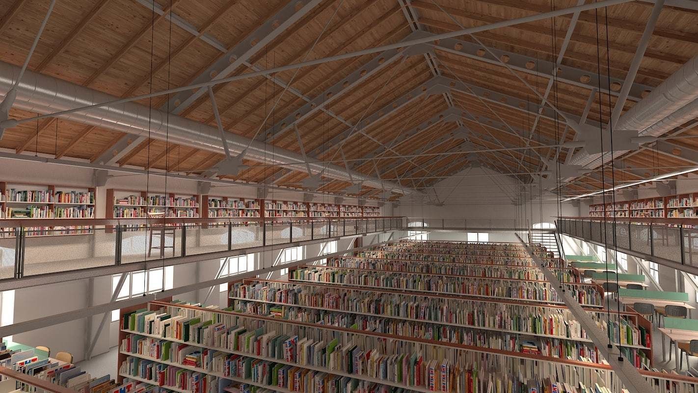 Library inside of 3D model | CGTrader