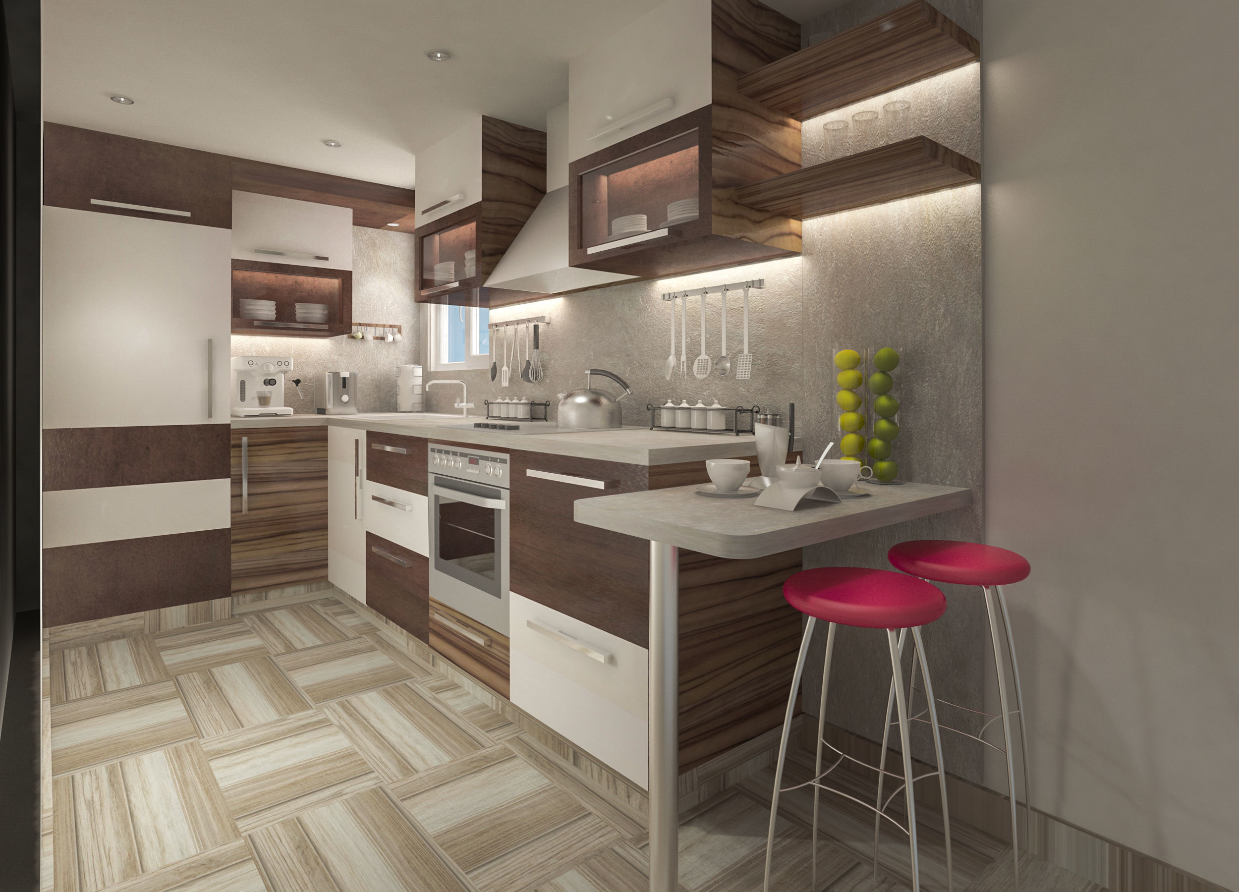 small modern kitchenette 3D model | CGTrader