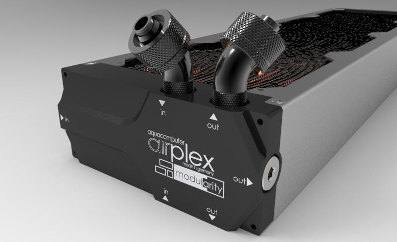 Aquacomputer Airplex Modularity 480mm Radiator 3D model | CGTrader
