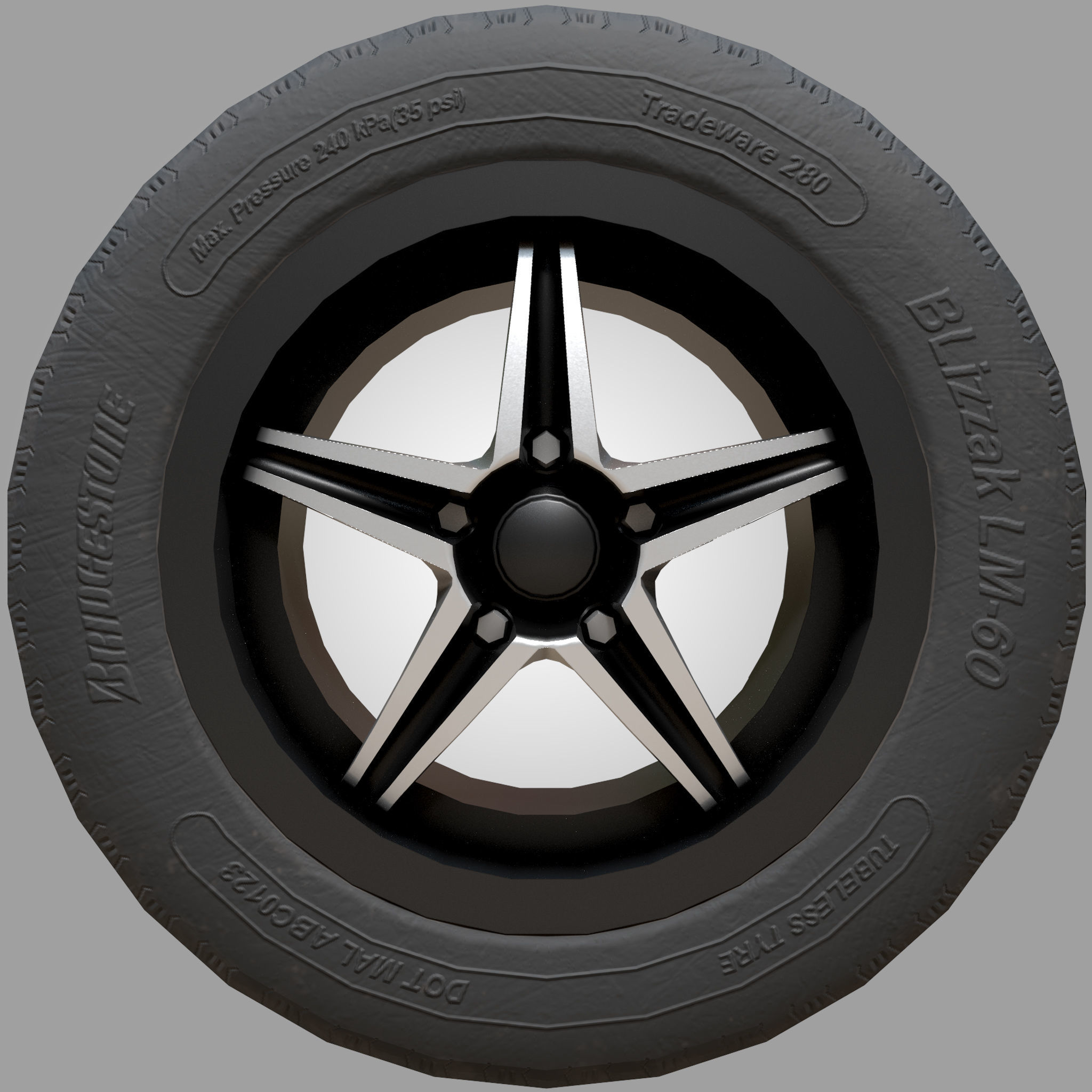 3D model Pack of Tyres and Alloys - 6 Alloy Wheels and 5 Tyre Textures ...