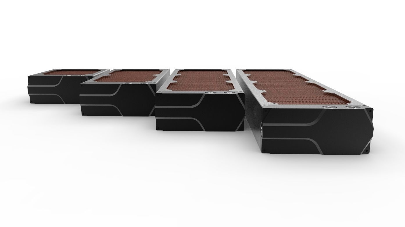 Aquacomputer Airplex Modularity 120mm Radiators 3D Model Collection ...