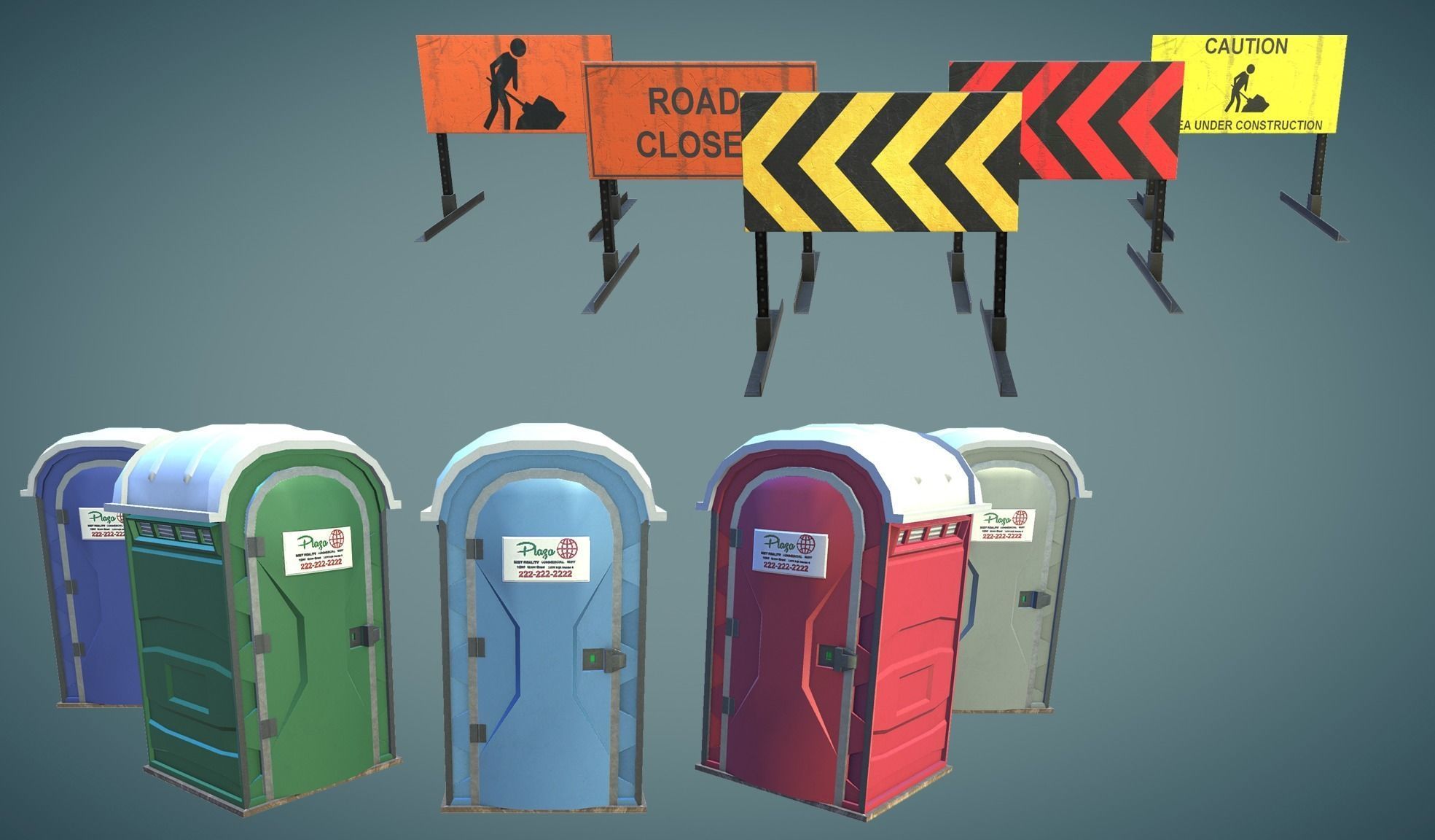 3D model Construction prop sets VR / AR / low-poly | CGTrader