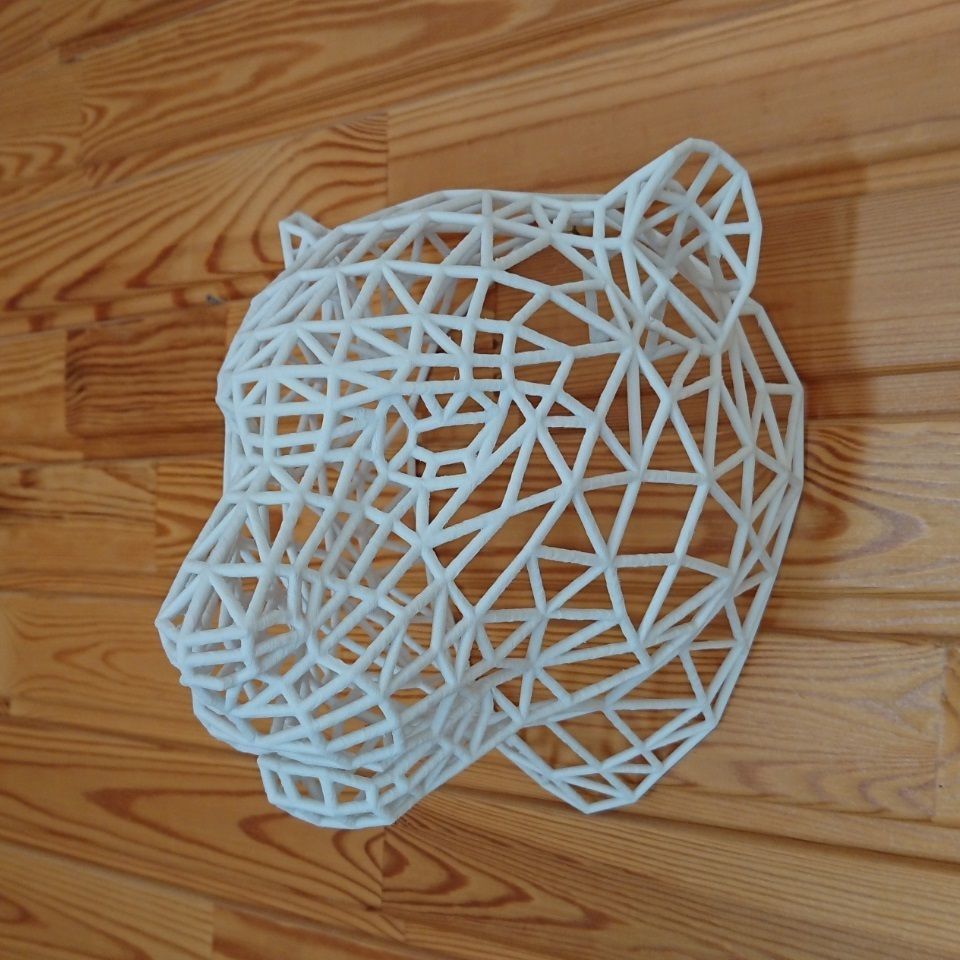 WireFrame Tiger Head Low Poly 3D model 3D printable | CGTrader