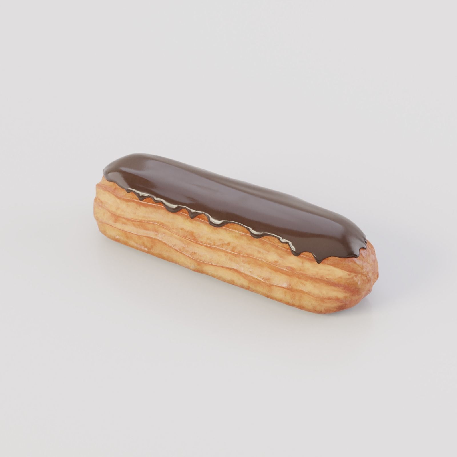 3D model Eclair chocolate covered pastry VR / AR / low-poly | CGTrader