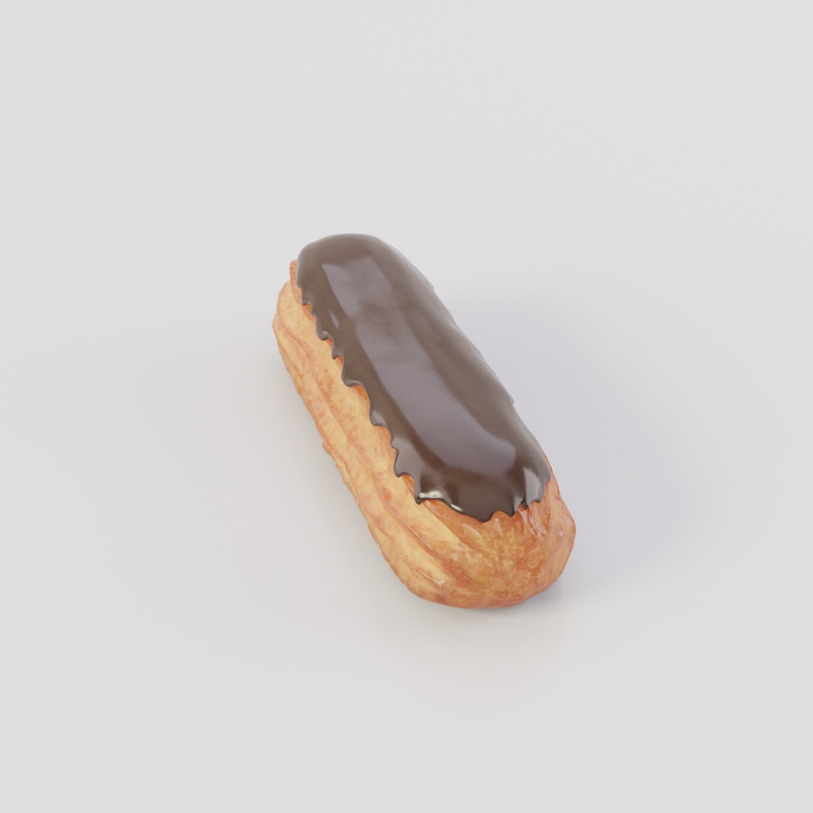 3D model Eclair chocolate covered pastry VR / AR / low-poly | CGTrader