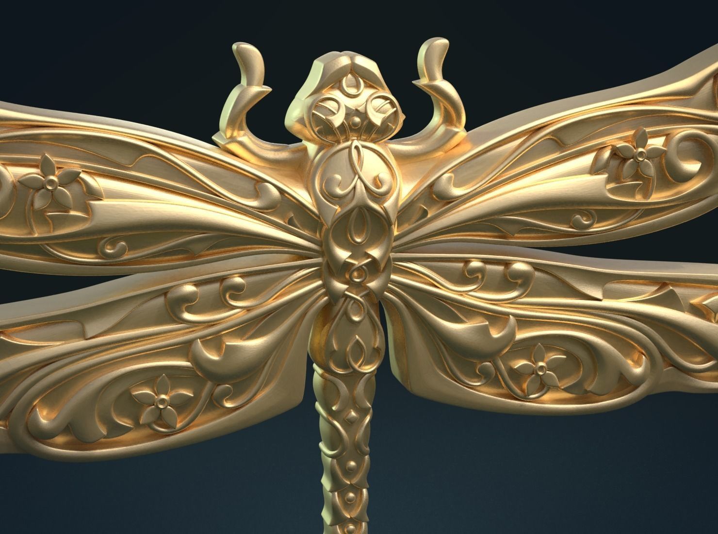 Dragonfly Relief 3D model 3D printable | CGTrader